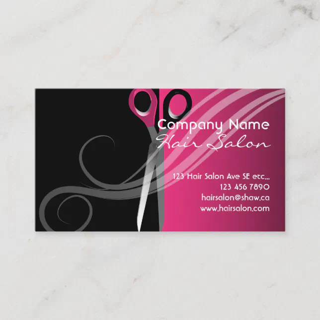 Trendy colourful hair salon business cards | Zazzle