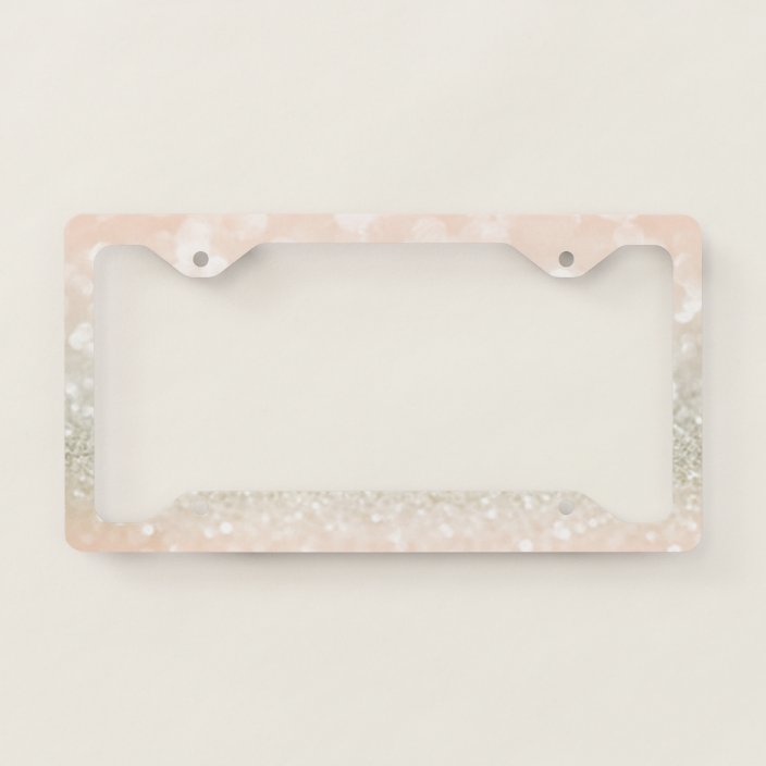 Trendy Cool Glitter Bokeh License Plate Frame | Zazzle.com