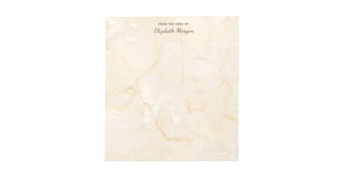 Trendy Cool Marble Stone Texture - Personalized Notepad | Zazzle