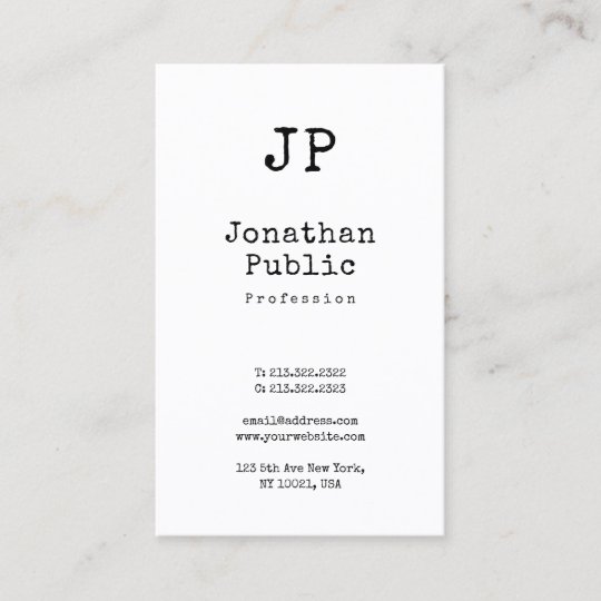 Trendy Creative Classic Design Smart Plain Retro Business Card | Zazzle.com