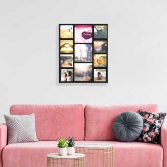 Trendy custom photo layout canvas print | Zazzle