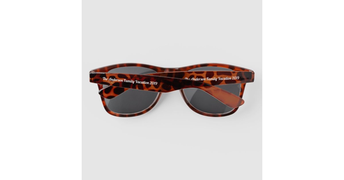 Trendy Custom Script Text Sunglasses | Zazzle