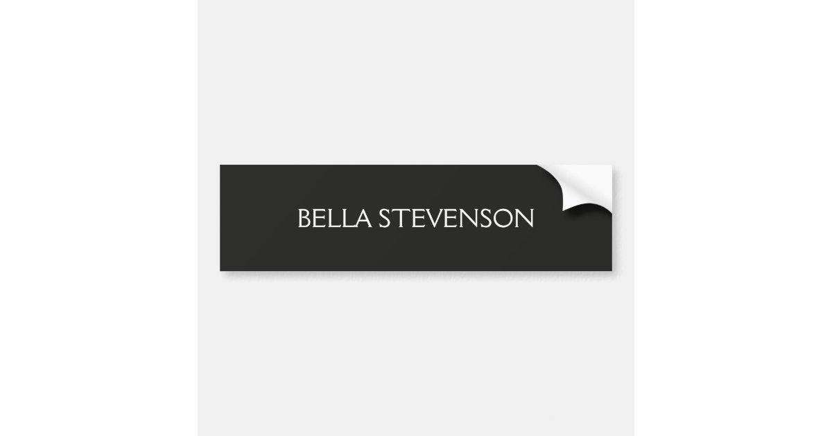 Trendy Dark Grey Plain Simple Minimalist Stylish Bumper Sticker | Zazzle