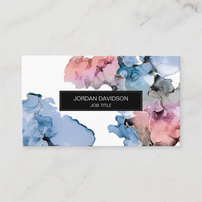 Trendy Editable Paint Splash modern Business Card | Zazzle