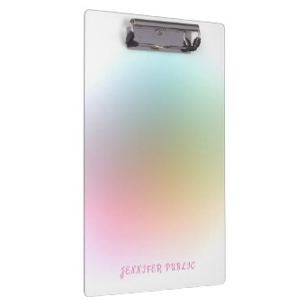 Trendy Elegant Modern Colorful Template Clipboard | Zazzle