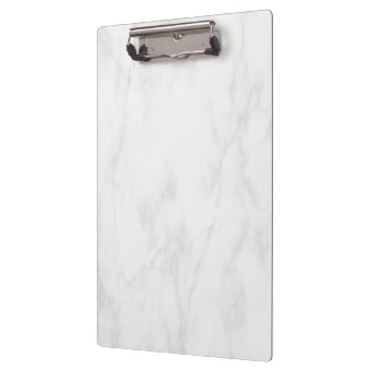 Trendy Elegant White Marble Modern Template Cool Clipboard | Zazzle