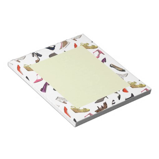 Trendy fashion shoes notepad | Zazzle