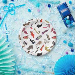 Trendy fashion shoes Paper Plates | Zazzle