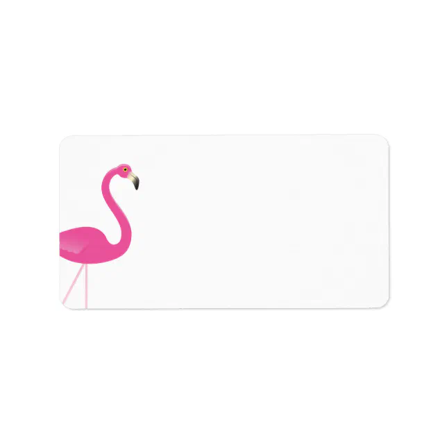 Trendy Flamingo Address Label | Zazzle
