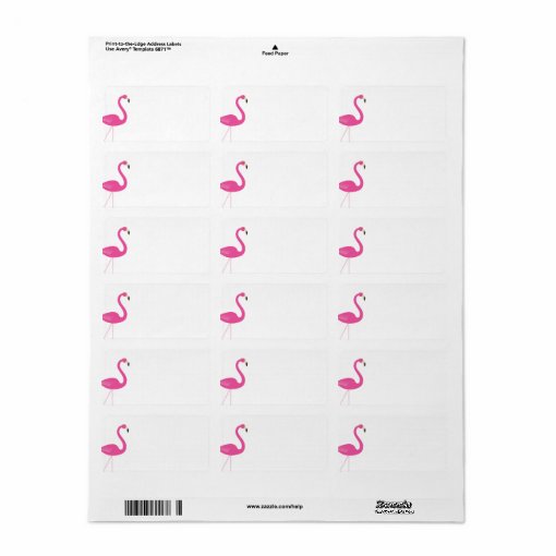 Trendy Flamingo Address Label | Zazzle