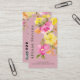 Trendy floral watercolor dusty rose logo qr code business card | Zazzle