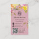 Trendy floral watercolor dusty rose logo qr code business card | Zazzle