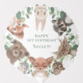 Trendy forest woodland animals wild one birthday balloon | Zazzle