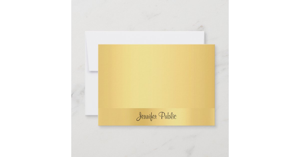 Trendy Gold Handwritten Script Elegant Template | Zazzle