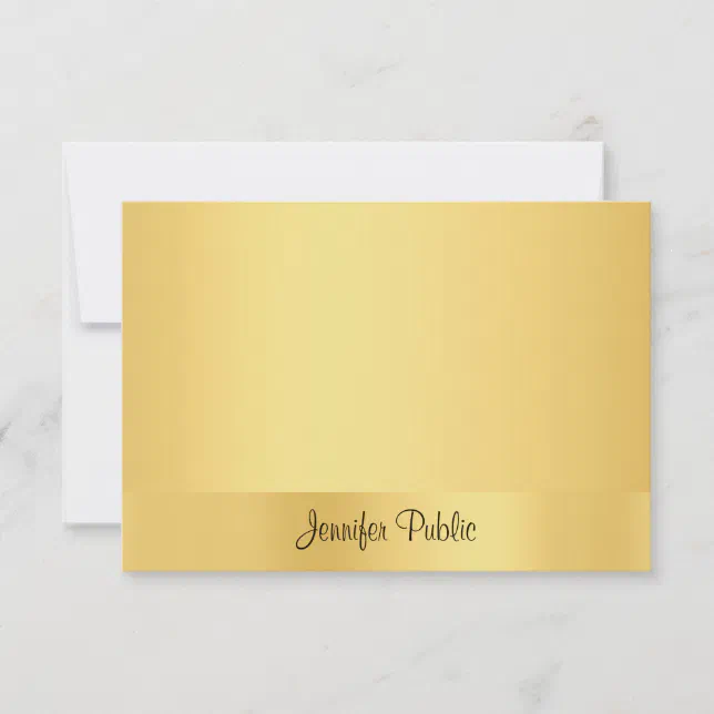 Trendy Gold Handwritten Script Elegant Template | Zazzle