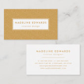 Trendy Gold Honey Tiny Dot Pattern Business Card | Zazzle