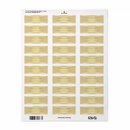 Trendy Gold Template Elegant Modern Minimalist Label | Zazzle