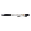Trendy Gold & White Marble Modern Promotional Pen | Zazzle