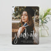 Trendy graduate vertical graduation announcement | Zazzle