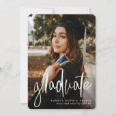 Trendy graduate vertical graduation announcement | Zazzle