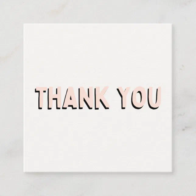 Trendy Green Pink Thank You Media Insert | Zazzle