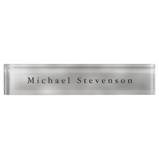 Trendy Grey Modern Design Unique Personal Name Plate | Zazzle.com