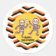 Trendy Halloween Spooky Skeletons Classic Round Sticker | Zazzle