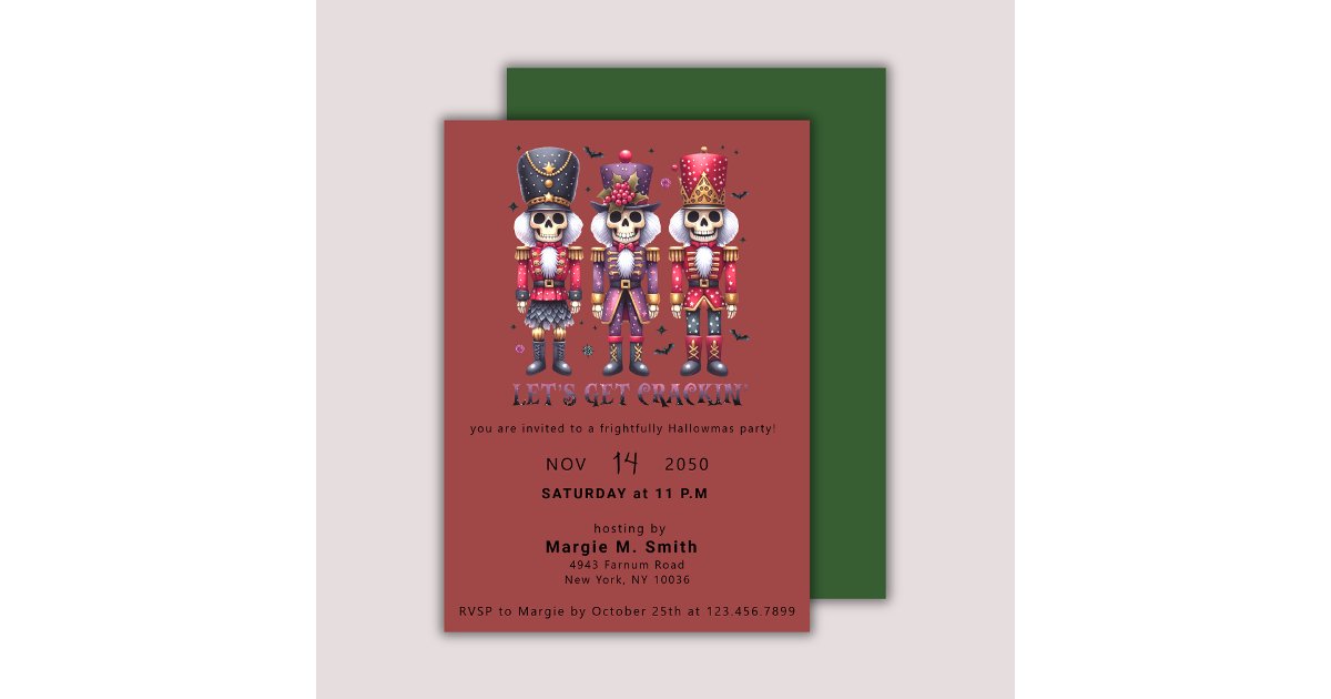 Trendy Hallowmas Party Halloween Christmas Invitation | Zazzle