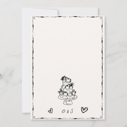 Trendy Hand Drawn Quirky Scribble Wedding Invitation | Zazzle