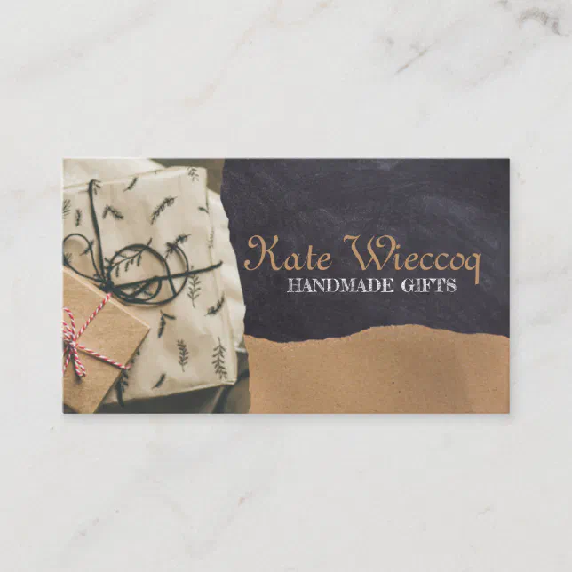 Trendy Handmade Gifts Business Card | Zazzle