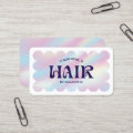 Trendy Holographic QR Code Hairstylist Hair Salon Business Card | Zazzle