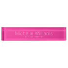 Elegant hot pink desk name plate | Zazzle.com