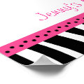 Trendy Hot Pink Zebra Print Banner Sign | Zazzle