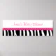 Trendy Hot Pink Zebra Print Banner Sign | Zazzle