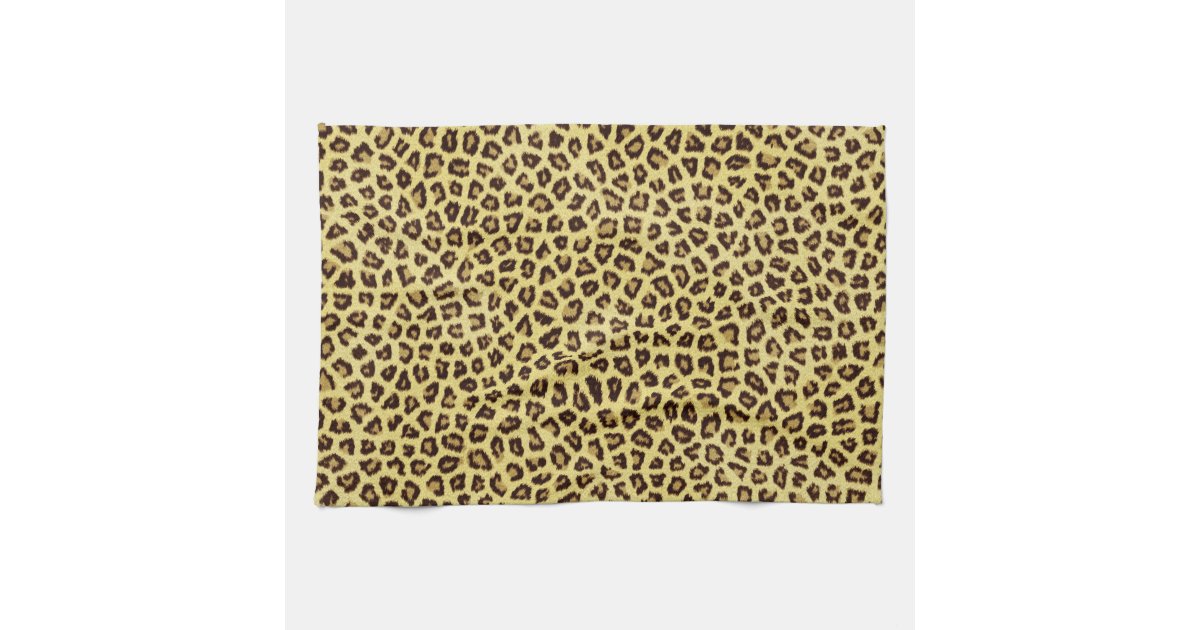 Trendy Leopard Cheetah Print Kitchen Towel | Zazzle