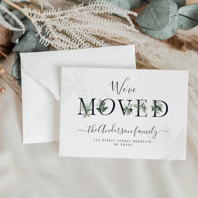 Trendy lettering New Home Moving announcement Postcard | Zazzle