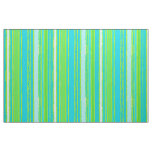 Lime Green Aqua Turquoise Blue Stripes Pattern Fabric | Zazzle.com