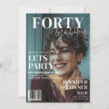 Trendy Magazine Cover | 40th Birthday Party Invitation | Zazzle