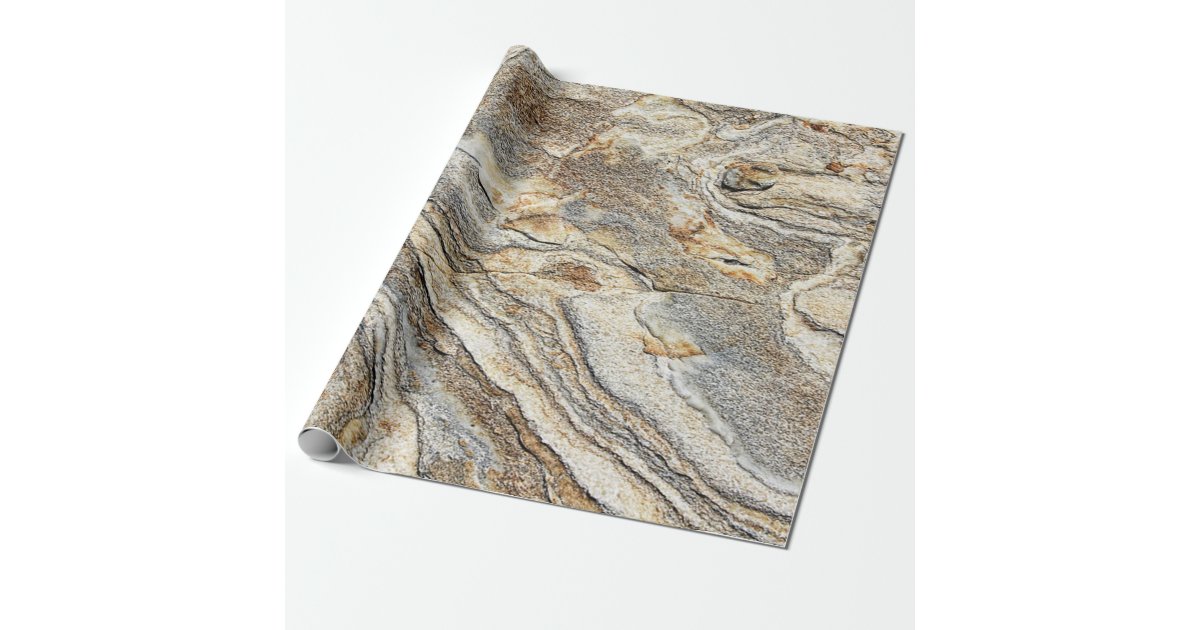 Trendy Marble Granite Stone Texture Wrapping Paper | Zazzle