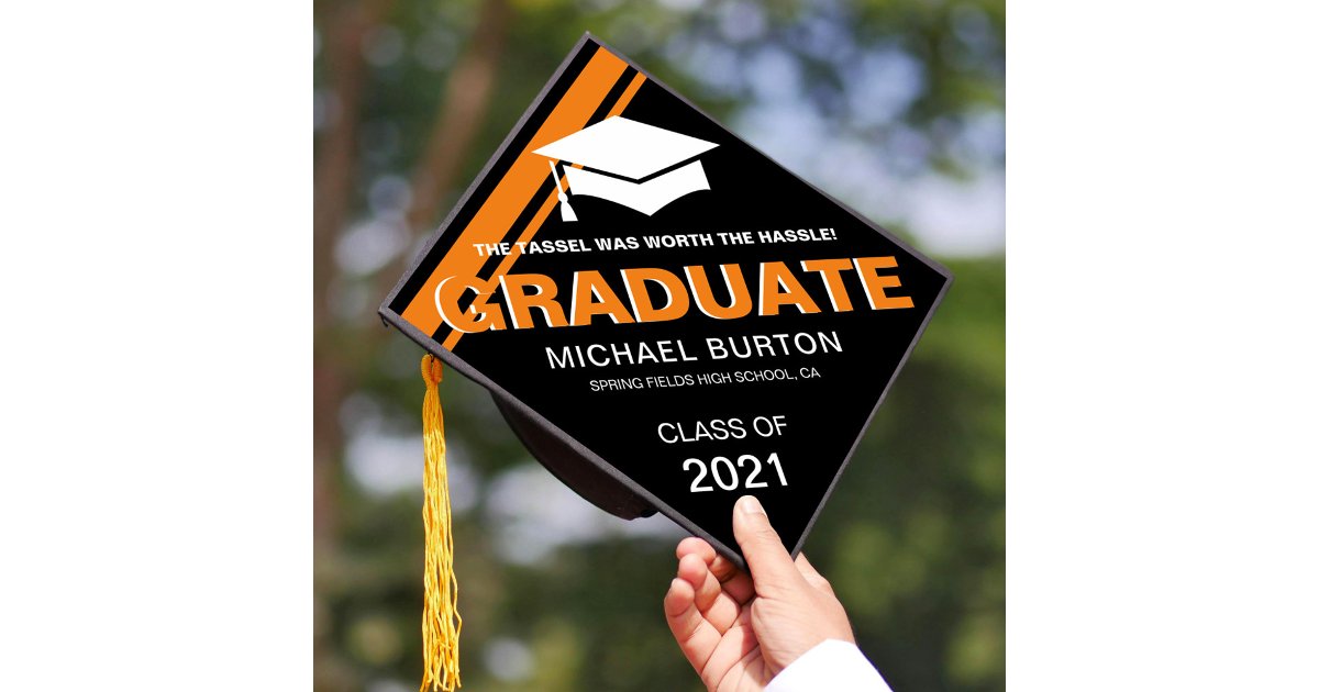 Trendy Masculine Graduate for Him Graduation Cap Topper | Zazzle