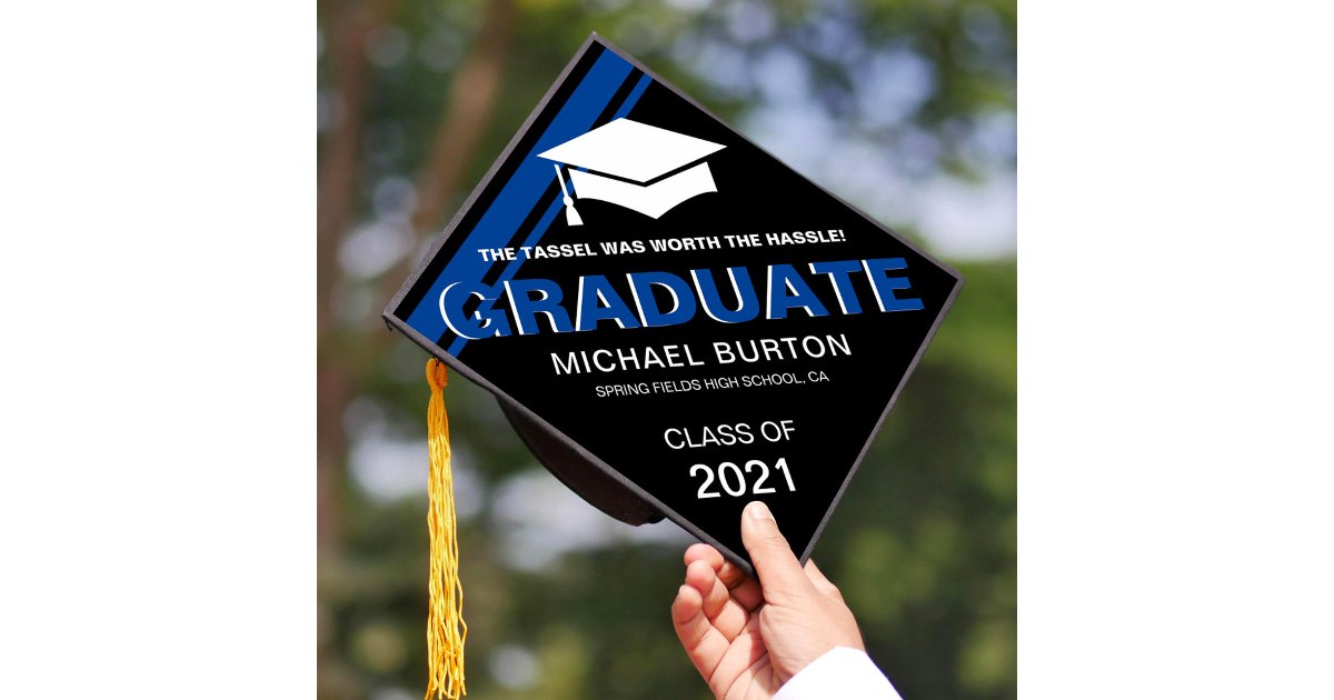 Trendy Masculine Graduate for Him Graduation Graduation Cap Topper | Zazzle