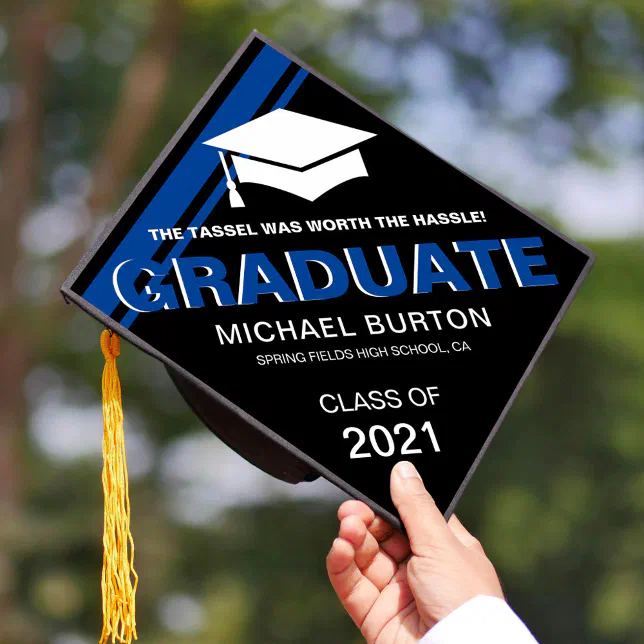Trendy Masculine Graduate for Him Graduation Graduation Cap Topper | Zazzle