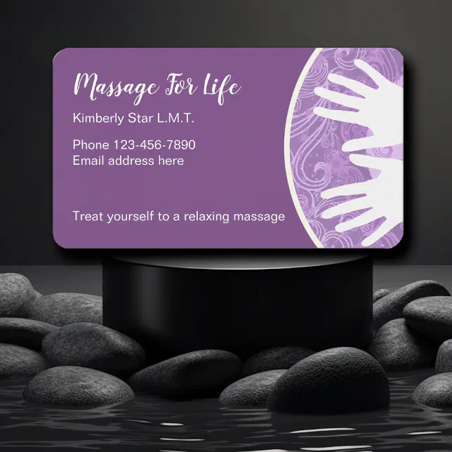 Trendy Massage Therapist Business Card | Zazzle