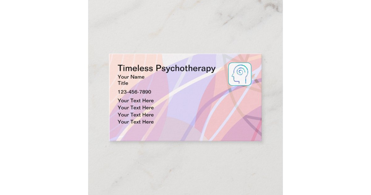 Trendy Mental Health Psychotherapy Business Cards | Zazzle