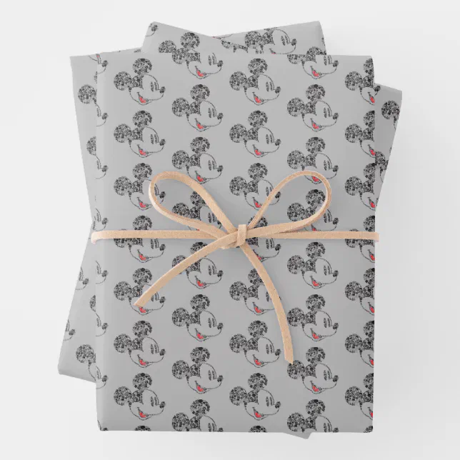 Trendy Mickey | Icons & Phrases Wrapping Paper Sheets | Zazzle