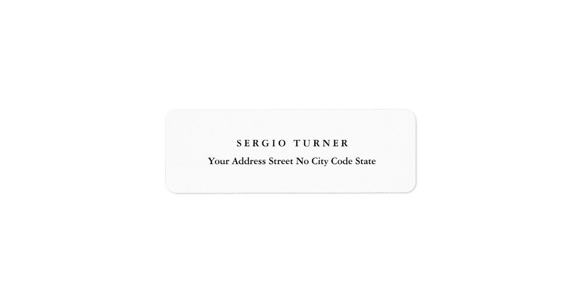 Trendy Minimalist Professional Name Address Label | Zazzle