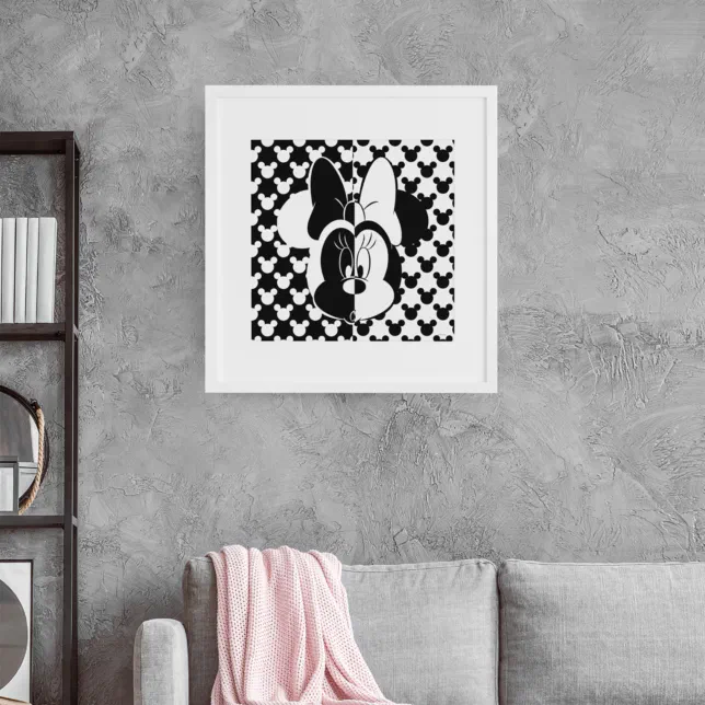 Trendy Minnie | Black & White Modern Poster | Zazzle