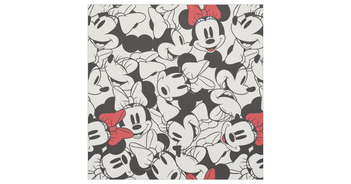Trendy Minnie | Classic Pattern Fabric | Zazzle