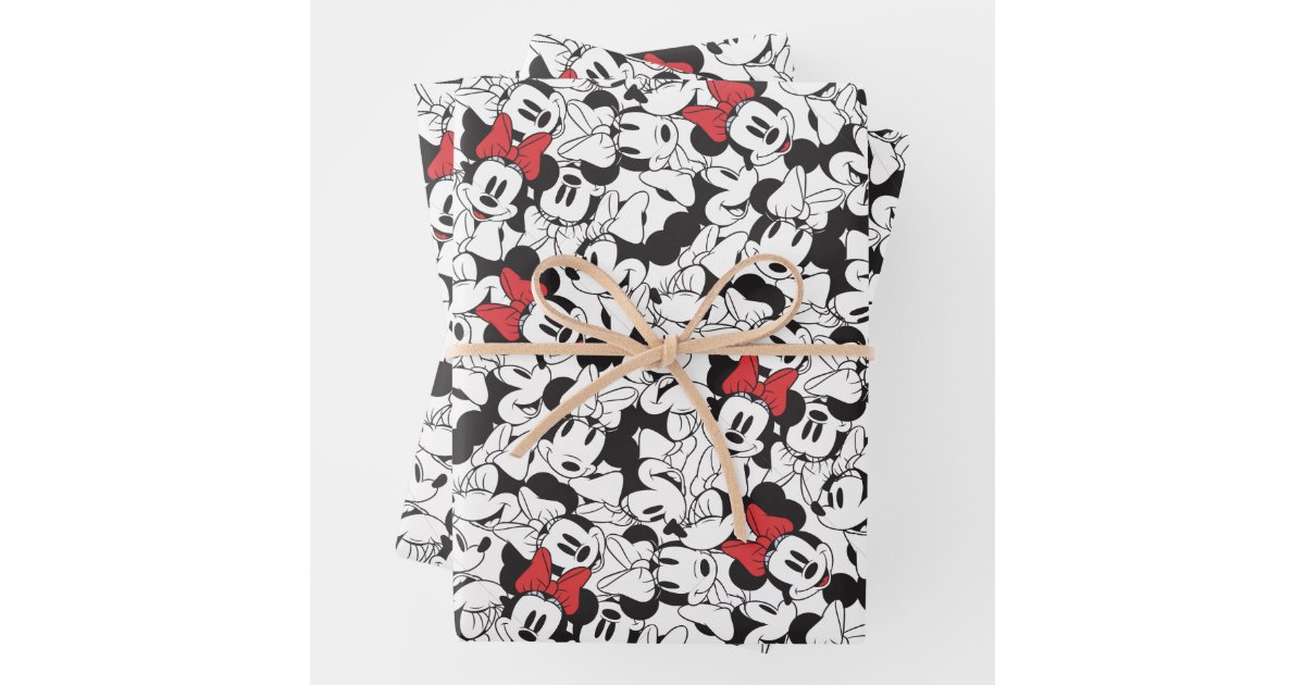 Trendy Minnie | Classic Pattern Wrapping Paper Sheets | Zazzle