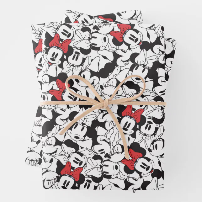 Trendy Minnie | Classic Pattern Wrapping Paper Sheets | Zazzle